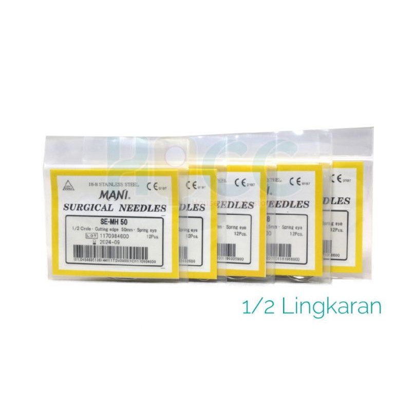 Jual Jarum Hecting Mani Kulit 1/2 Lingkaran Segitiga | Shopee Indonesia