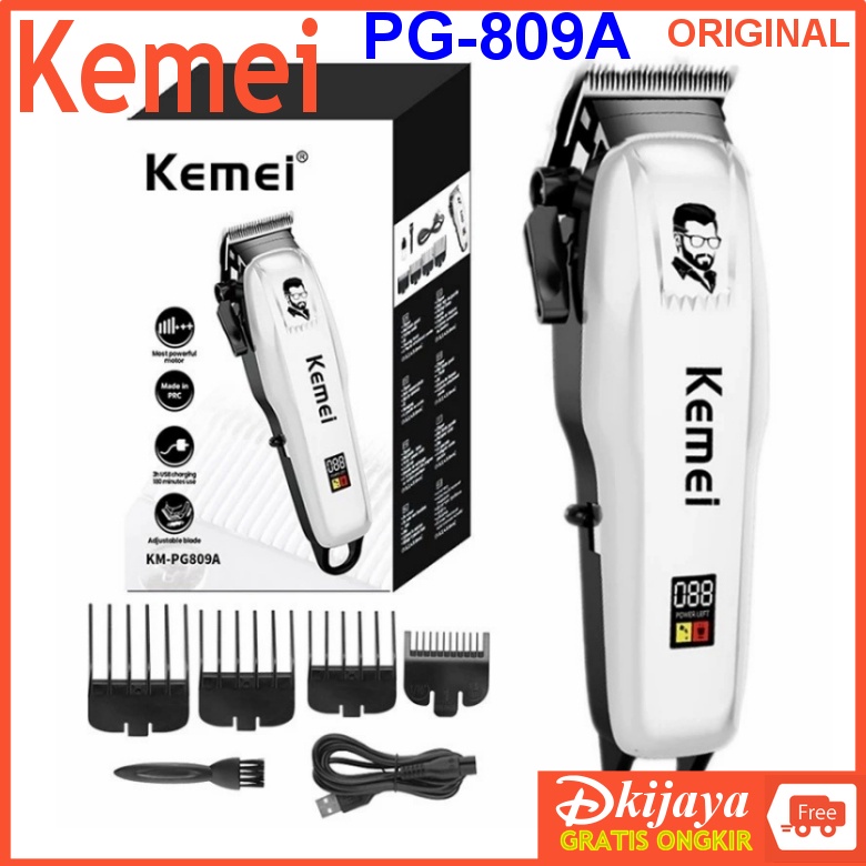 Jual KEMEI PG809A ORIGINAL Alat Mesin Cukur Rambut CAS KM PG809A LCD ...