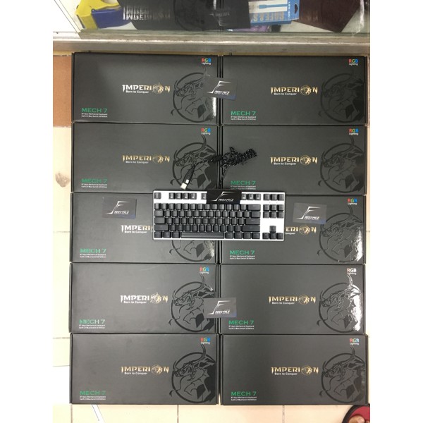 Jual Imperion Mech 7 - 87 Keys Mechanical Gaming Keyboard - Silver Case ...