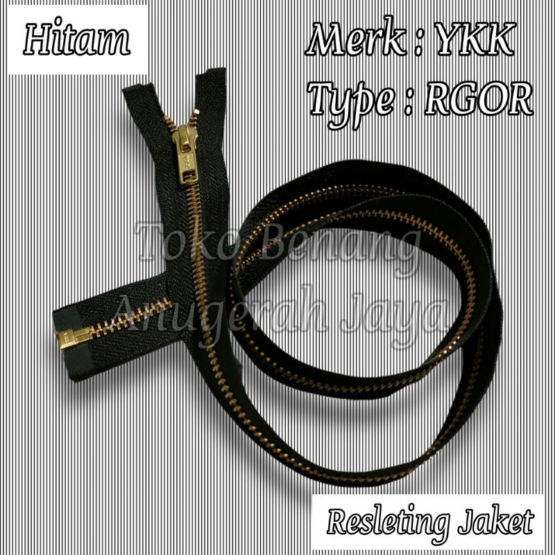 Jual Resleting Jaket YKK 70 cm no 580 Hitam Gigi Mas Lusinan | Shopee Indonesia
