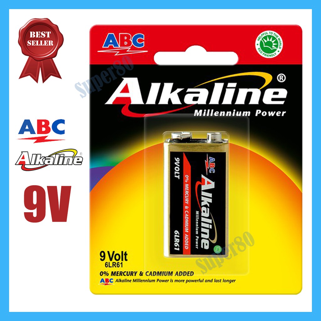 Jual ABC Alkaline 9V Baterai Battery Batre Batere Kotak 9 Volt | Shopee ...