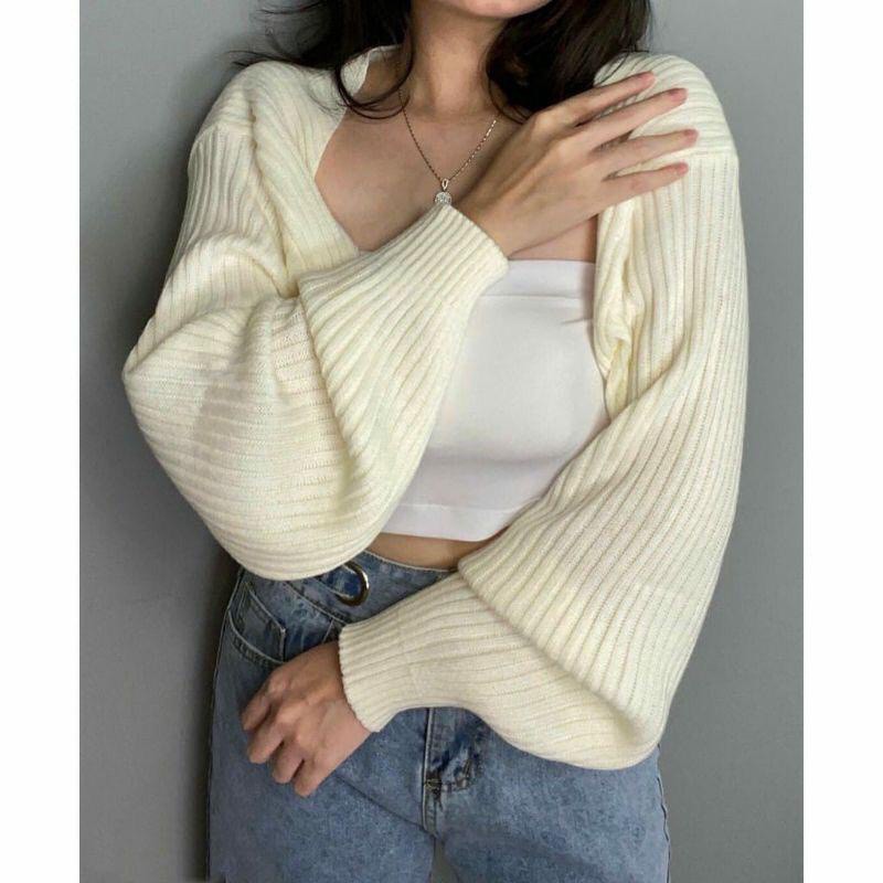 Jual Liam Oversize Crop Cardigan / Bolero / Outer Knit Premium / Crop Cardi | Shopee Indonesia