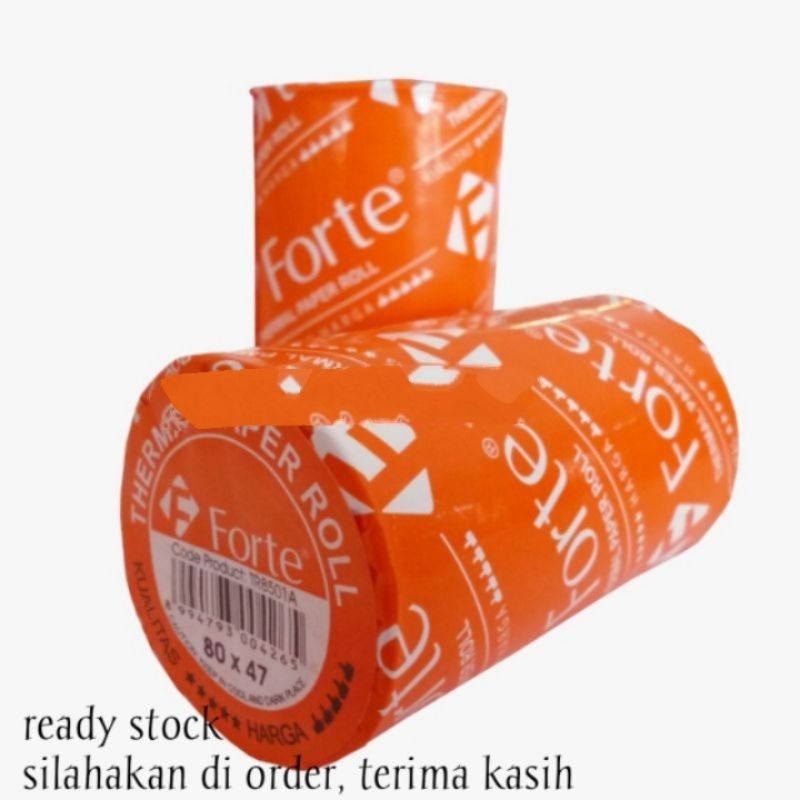 Jual (Pack) Thermal / Kertas Roll Kasir Forte Uk 80 x 47 | Shopee Indonesia