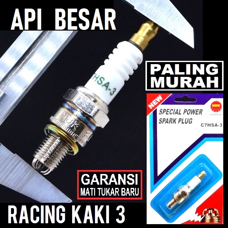 Jual Busi Racing K3 4t C7hsa NDK Api Sangat Besar Special Power Spark ...
