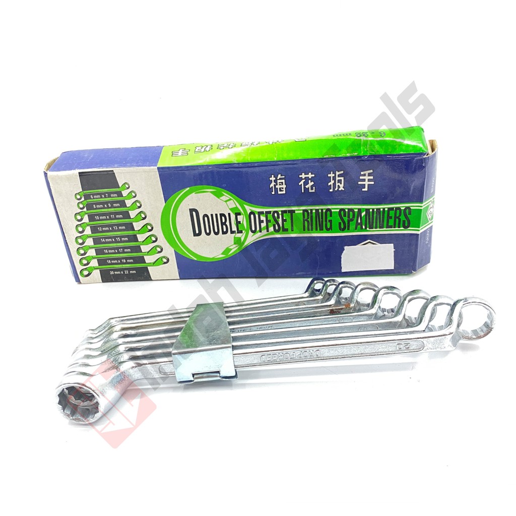 Jual FUKUNG Kunci Ring Set 8 Pcs 6 - 22 mm Double Ring Spanner Set 75 ...