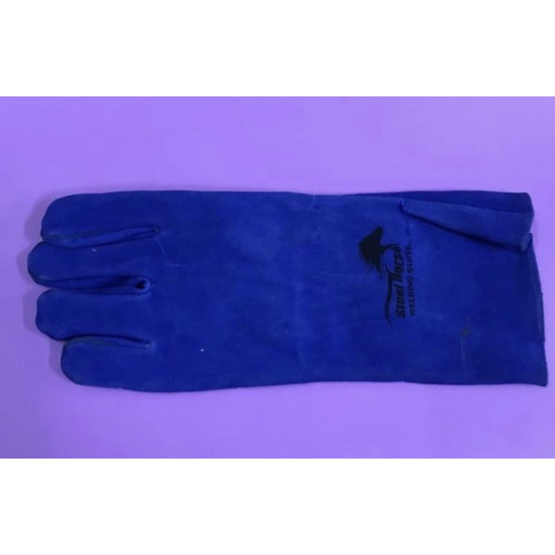 Jual sarung tangan las biru 16Inch / alat pelindung diri welding glove ...