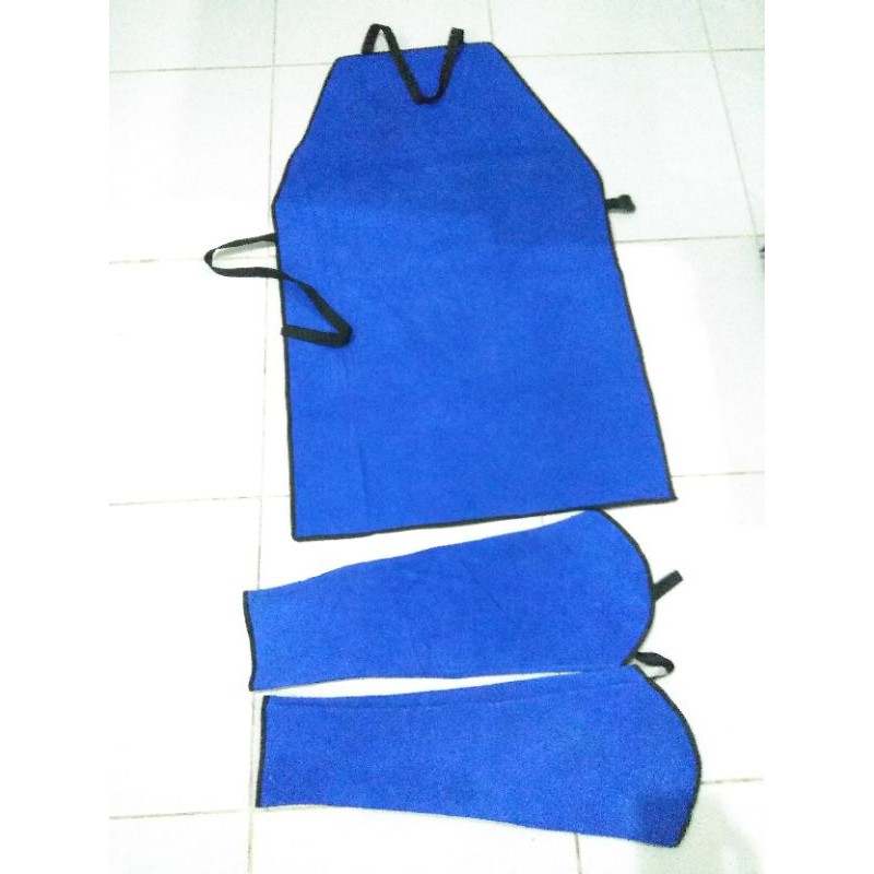 Jual Apron welding celemek las set apron dada apron lengan | Shopee ...