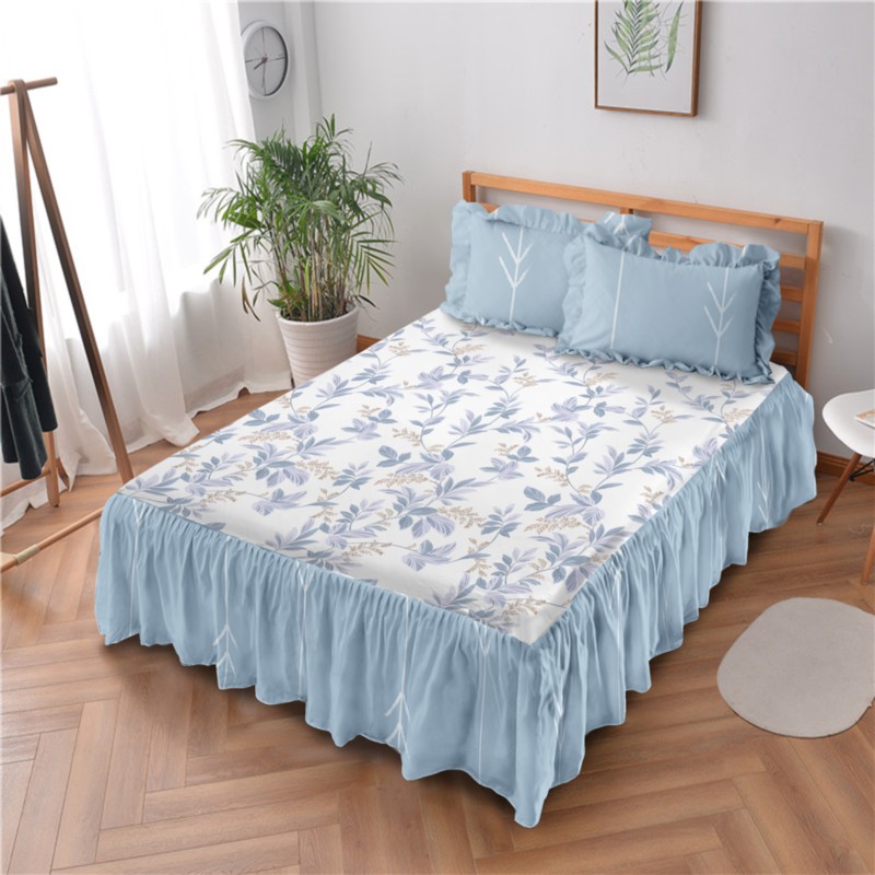 Jual Kintakun Sprei 160/180 Rumbai Aurelia Dluxe Microfiber Putih (5in1 ...