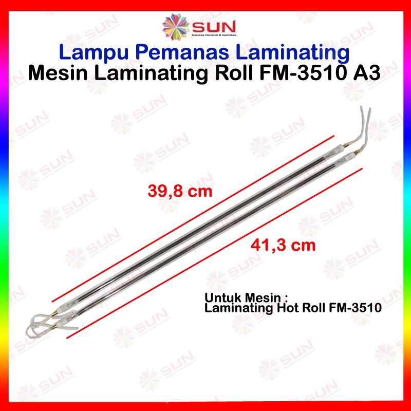 Jual Lampu Elemen Pemanas Mesin Laminating Laminator A3 YT320D / FM3510 ...