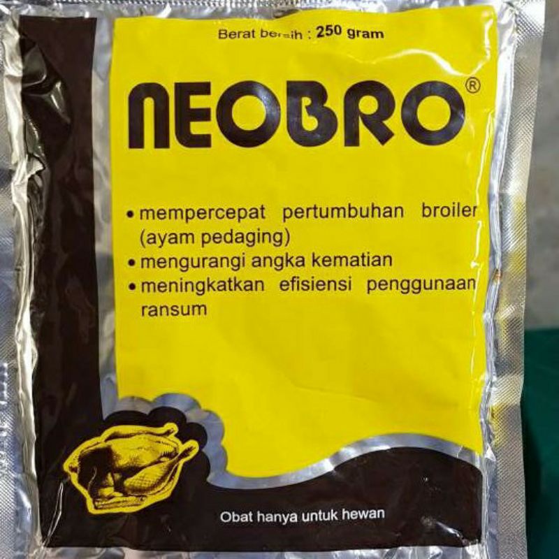 Jual Neobro 250 gram Vitamin Penambah Berat Penggemukan Ayam Broiler ...