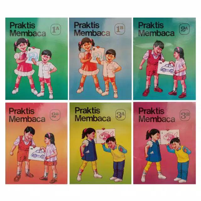 Jual Praktis Membaca Untuk TK Jilid 1A 1B 2A 2B 3A dan 3B Penerbit ...