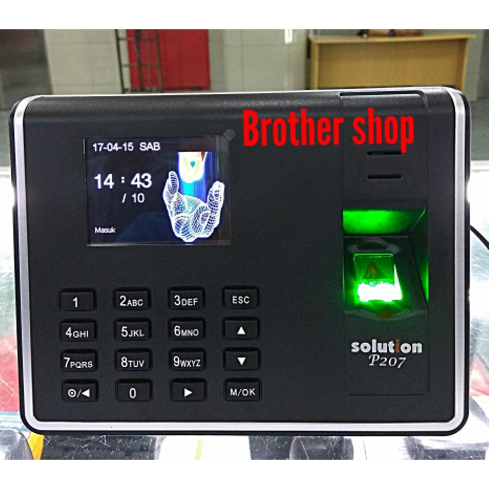 Jual Mesin absensi sidik jari finger print SOLUTION P207 | Shopee Indonesia