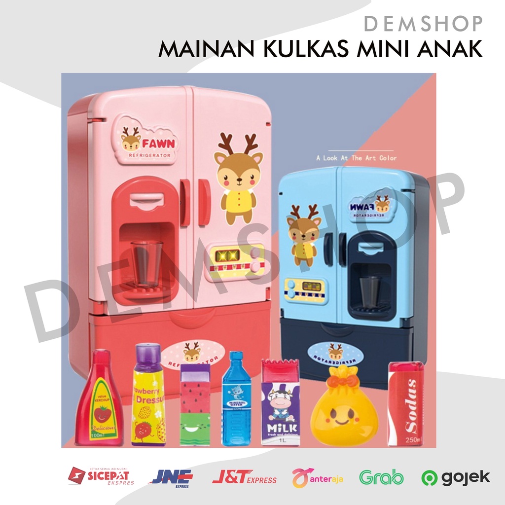 Jual Mainan kulkas mini anak, pretend play kulkas pendingin ...