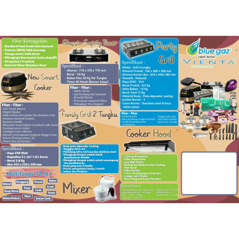 Jual Brosur Vienta/katalog/alat dapur/swiden/bluegas | Shopee Indonesia