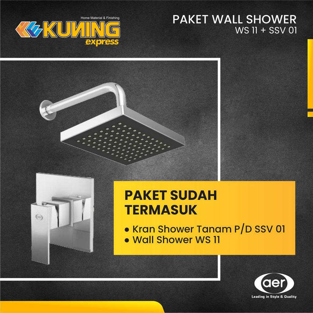 Jual AER Bundling Kran Tanam Shower Panas Dingin SSV 01 + Wall Shower WS-11 | Shopee Indonesia
