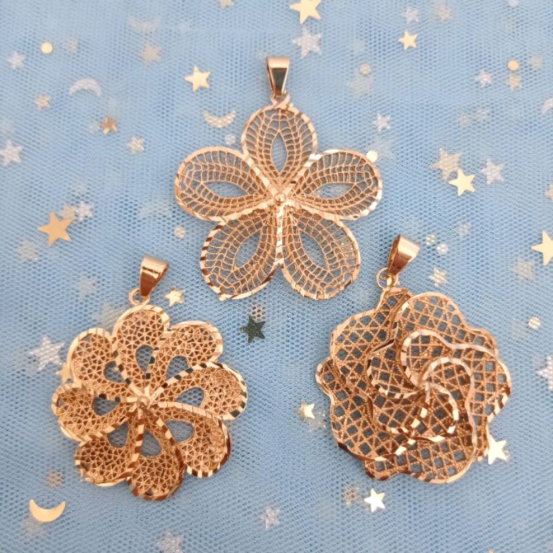 Jual Liontin perhiasan dubai motif bunga Rose gold | Shopee Indonesia