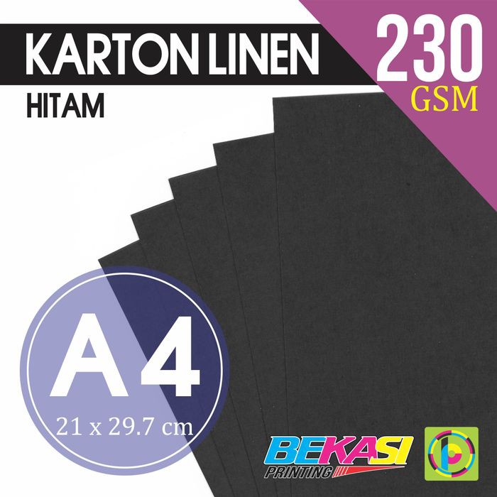 Jual Promo Fancy Paper 230 GSM A4 - Black Linen Hitam terbaik | Shopee ...