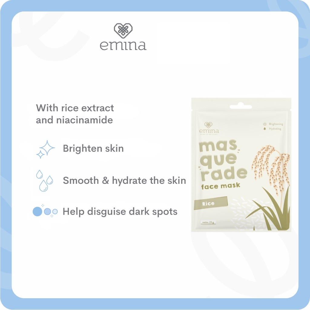 Jual EMINA Masquerade Face Sheet Mask 23g Capsule Treat Mask Masker ...