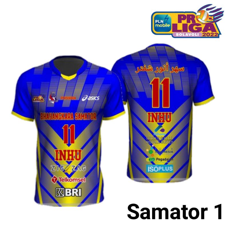 Jual Kaos Jersey Surabaya Samator Proliga 2022[bisa tambah nama, nomor ...