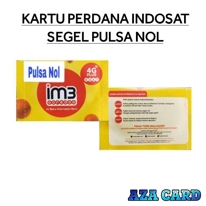 Jual PERDANA INDOSAT IM3 PULSA NOL SEGEL EXP 2025 | Shopee Indonesia