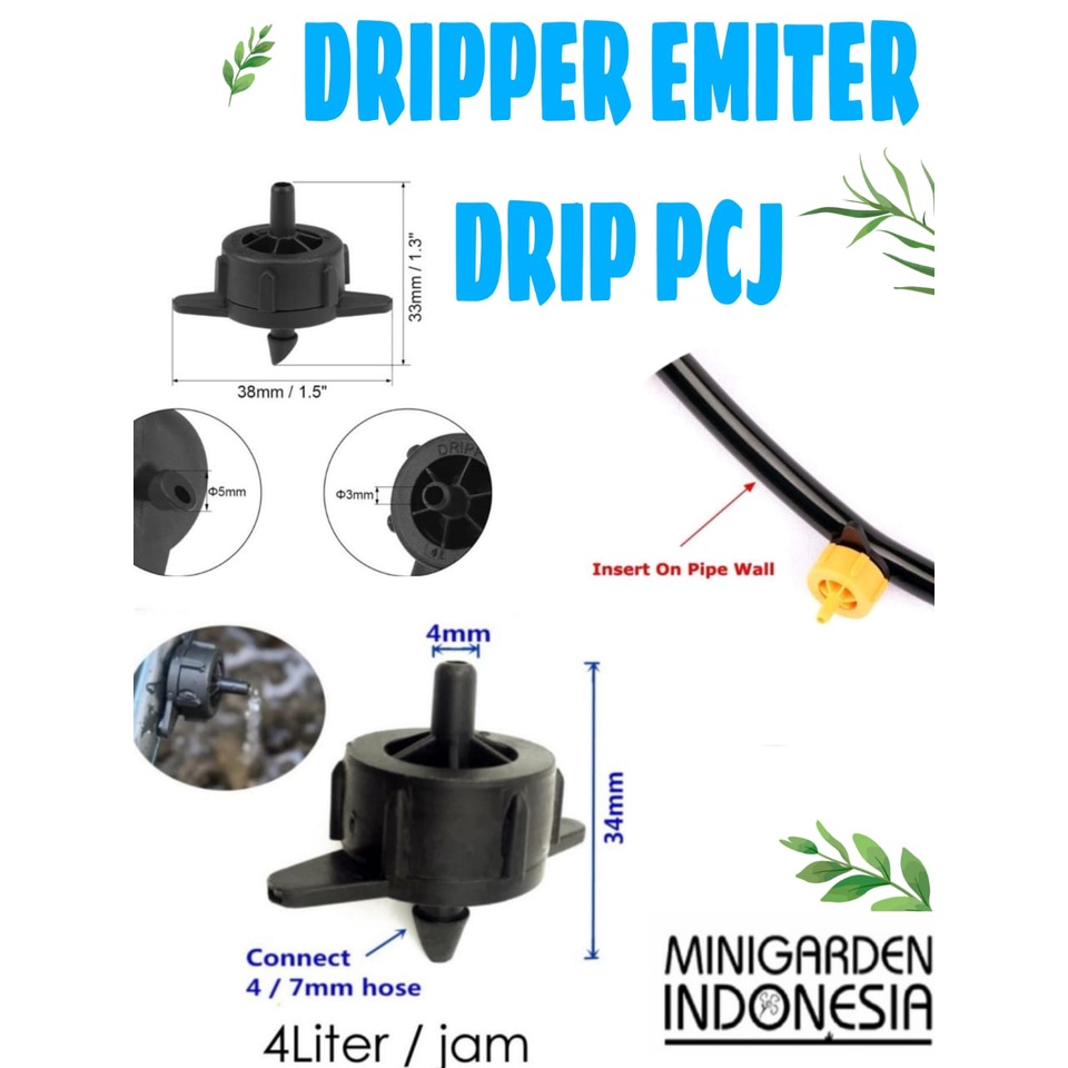 Jual DRIPPER EMMITER irigasi tetes drip fertigasi 2l/h 4l/h 8l/h emiter ...