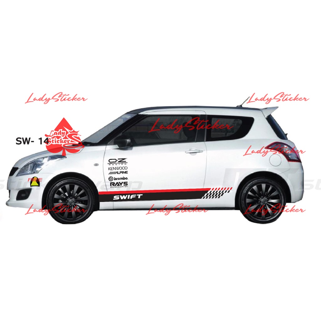 Jual Sticker mobil suzuki swift stiker list mobil suzuki swift side ...