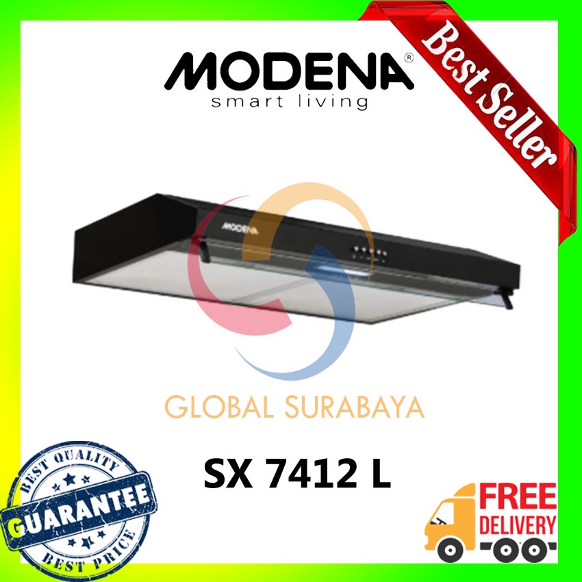 Jual MODENA SX 7412 L - COOKER HOOD 70CM BLACK | Shopee Indonesia