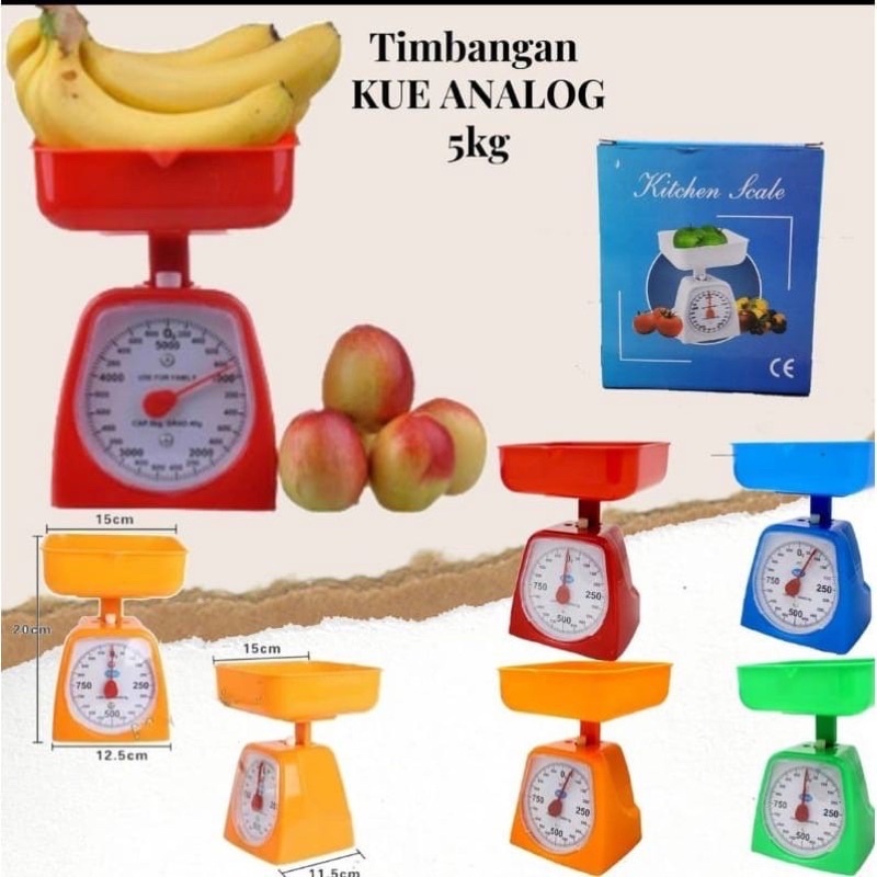 Jual Timbangan Dapur analog / Timbangan Kue Scale 5 Kg - Manual Buah ...