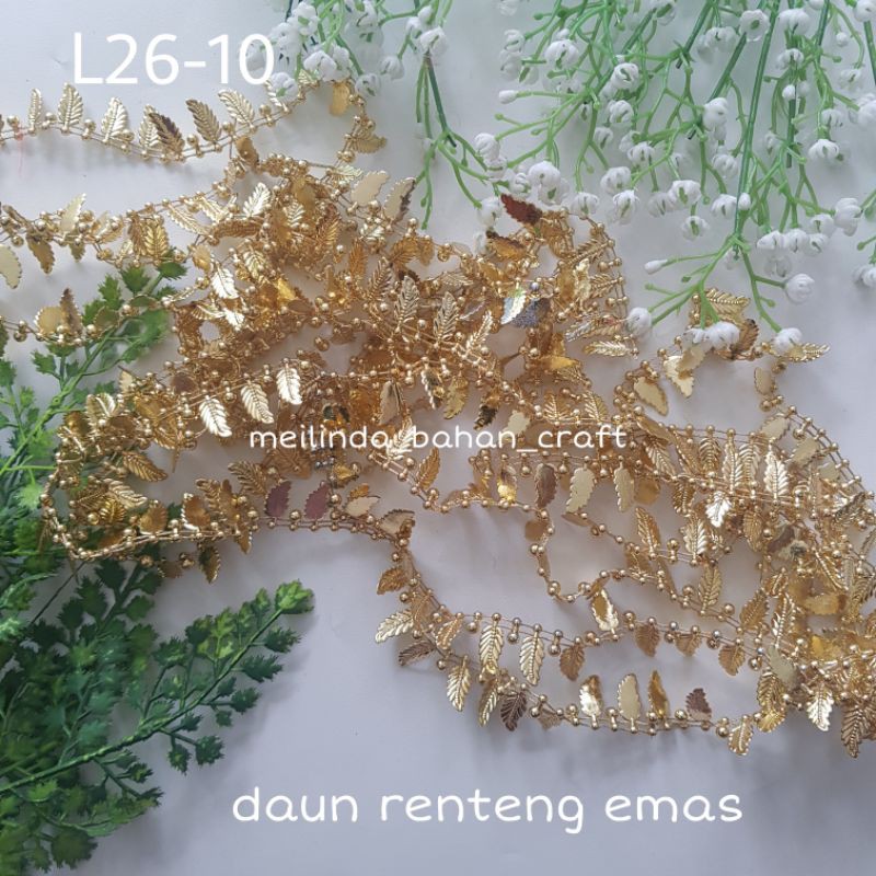 Jual kode L26-10 CHARM DAUN RENTENG EMAS RANTAI DAUN CASSANDRA untuk ...