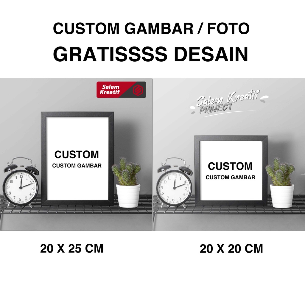Jual Cetak Foto Custom Plus Pigura Kayu | Custom Frame kayu / custom ...