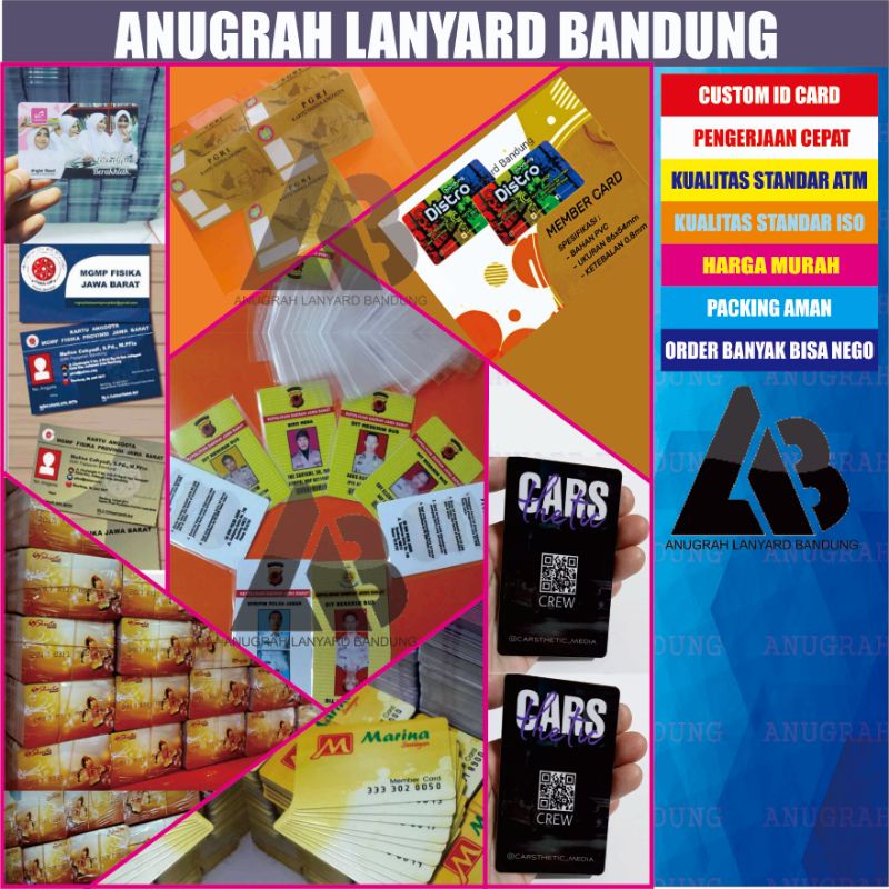 Jual Cetak id card pvs standar ISO seperti kartu ATM/id card KTA ,kartu ...