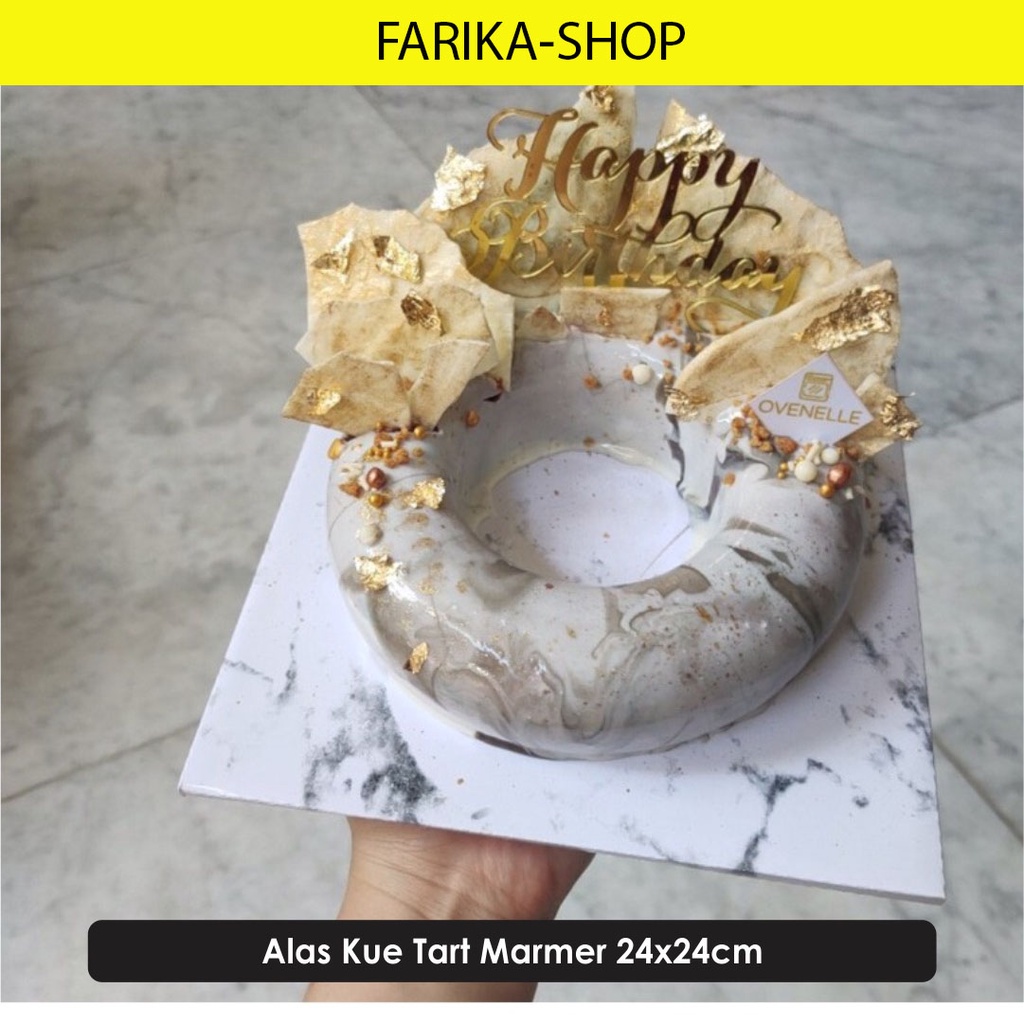 Jual Tatakan Alas Kue Cake Tart / Alas Kue Marble / Cake Board ukuran ...