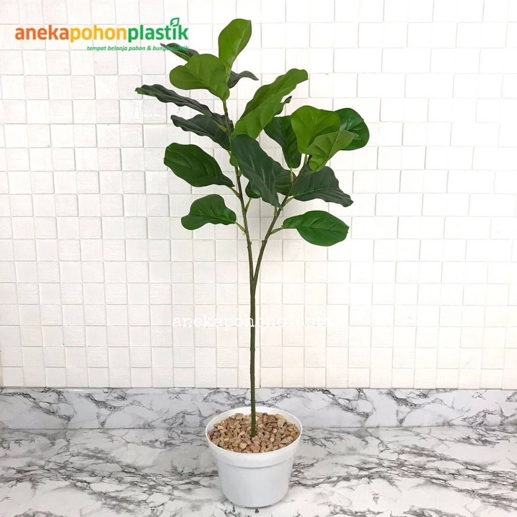 Jual Pohon Artificial Daun Ketapang T80 Latex Pot Dasar Putih Dekorasi ...