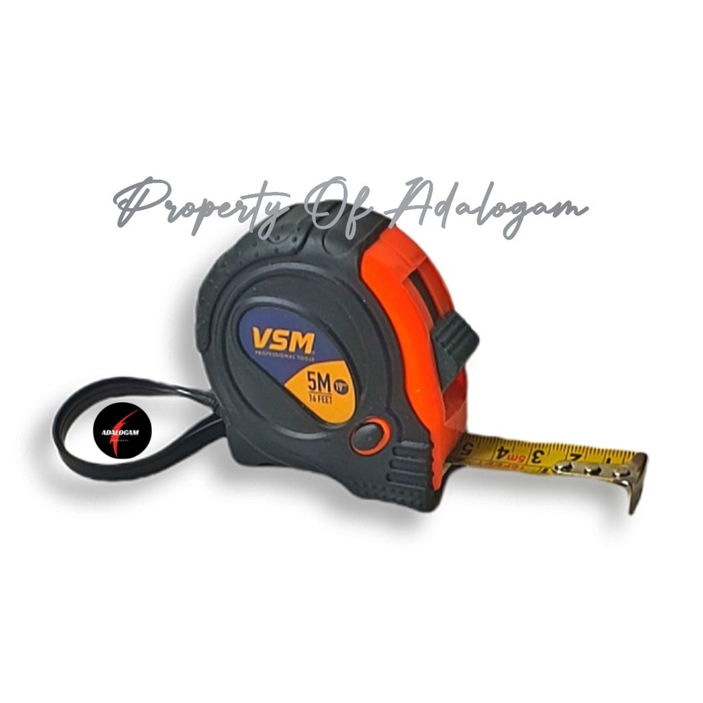 Jual VSM Meteran 5 Meter Karet - Measuring Tape 5M - Roll Meter 5 M ...