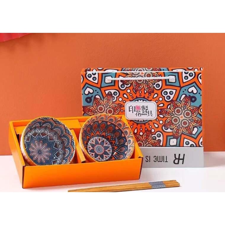 Jual bohemian style moroccan ceramic bowl gift box set / hampers alat ...