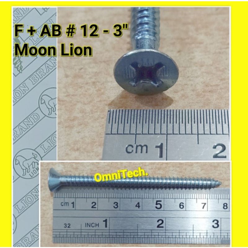 Jual "10 Pcs" Sekrup Tap Tapping Screw FAB FH Kepala Rata (+) Moon Lion ...