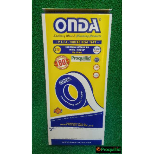 Jual PTFE Thread Seal Tape ST01 1/2" / 1/2 Inchi (6 Lusin) - ONDA ...