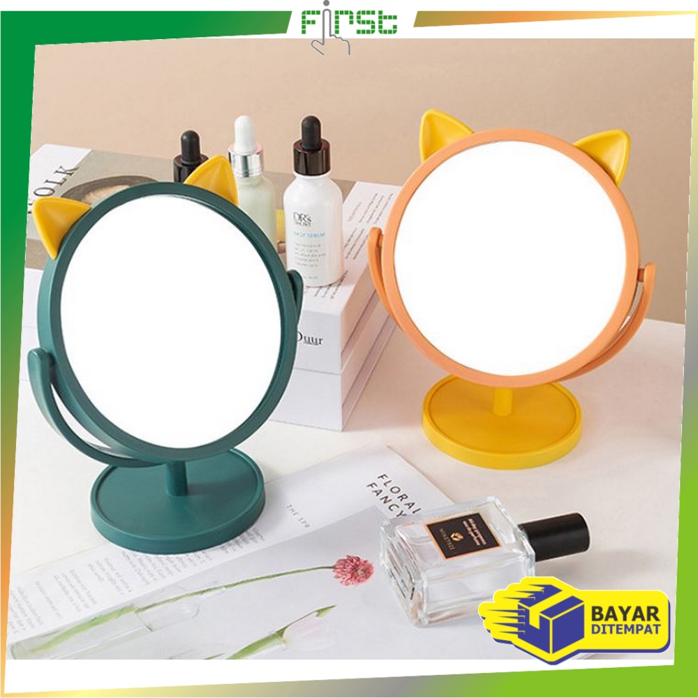 Jual FH-K88 Cermin Make Up Motif Kuping Kucing / Kaca Make Up Bulat ...
