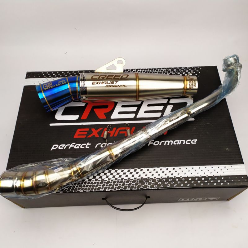 Jual 1set Creed Exhaust pipe for Xrm 125/110 /RS 125/ Honda Wave 125 ...
