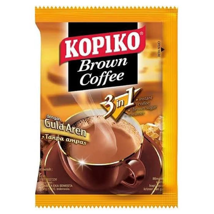 Jual Kopiko Brown Coffe 3in1 Dengan Gula Aren Tanpa Ampas Sachet 20 ...