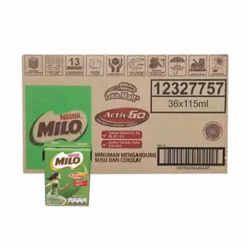 Jual Susu milo kotak 110 ml 1 dus isi 36 | Shopee Indonesia