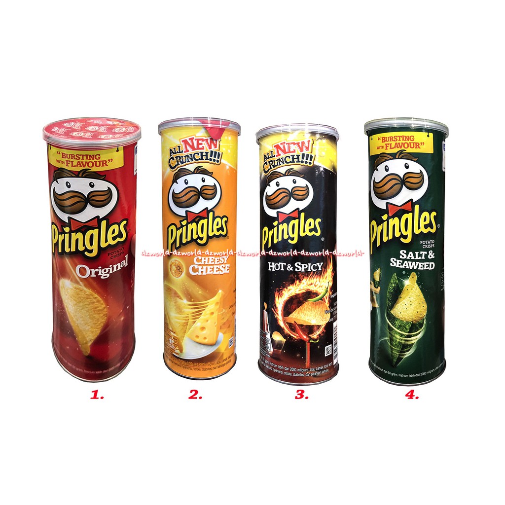 Jual Pringles Salt Seaweed 107gr Kaleng Cemilan Snack Kentang Asin ...