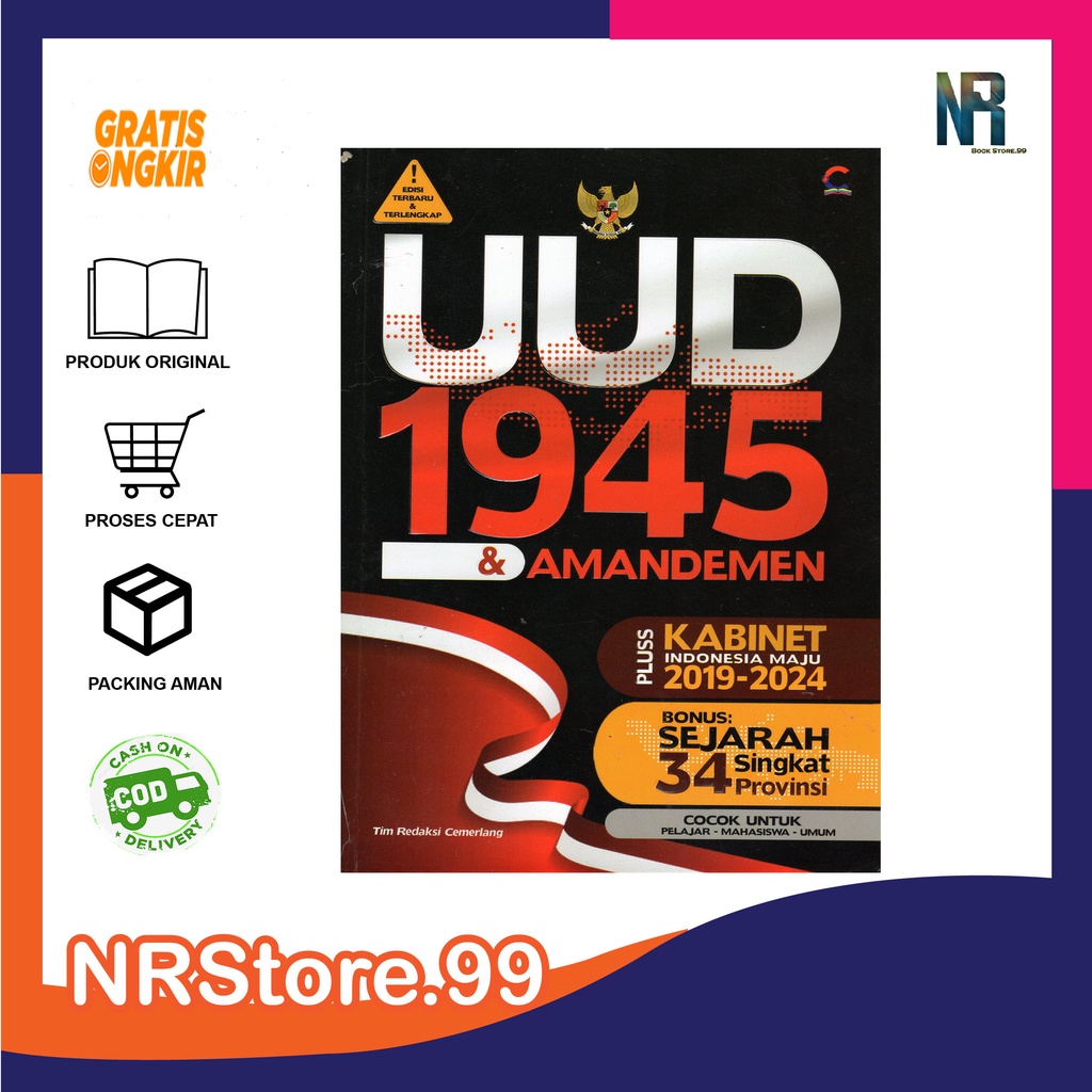Jual BUKU UUD 1945 & AMANDEMEN (edisi terbaru & terlengkap) | Shopee Indonesia