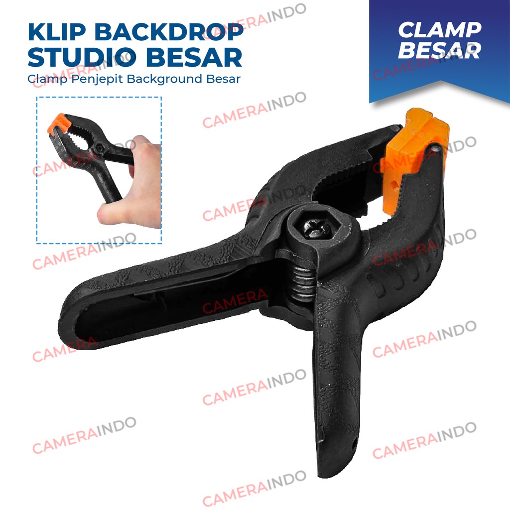 Jual Klip Backdrop clamp Studio Fotografi penjepit background BESAR | Shopee Indonesia