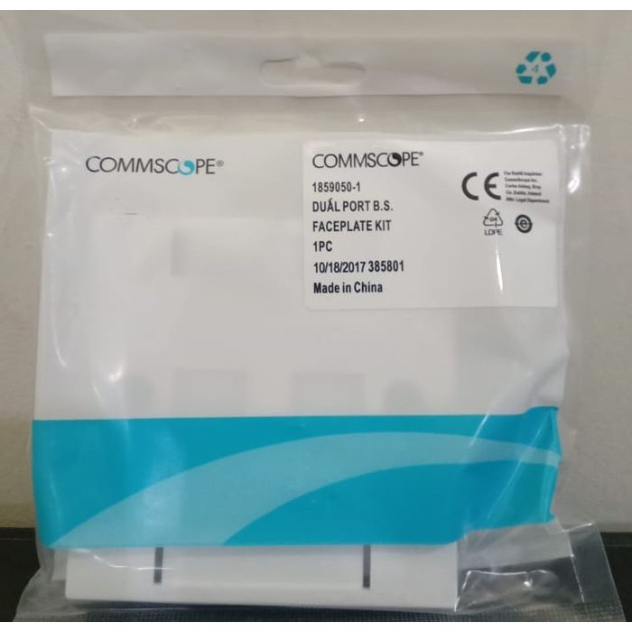 Jual Commscope Faceplate Kit Double Port 1859050-1 | Shopee Indonesia