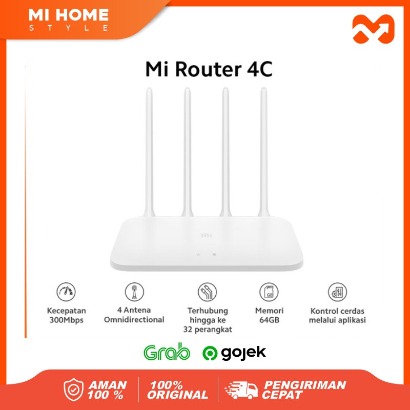 Jual Xiaomi Mi Router Wifi 4c 4 Antena Omnidirectional Memori 64 Mb