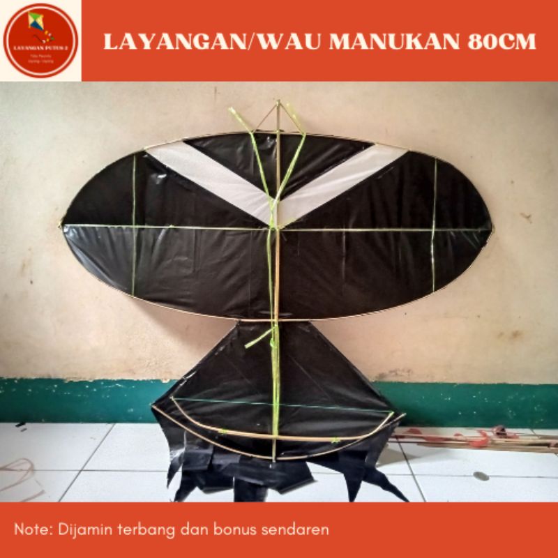 Jual Layangan Gapangan/Wau Tradisional Manukan 80Cm (Bonus Sendaren ...