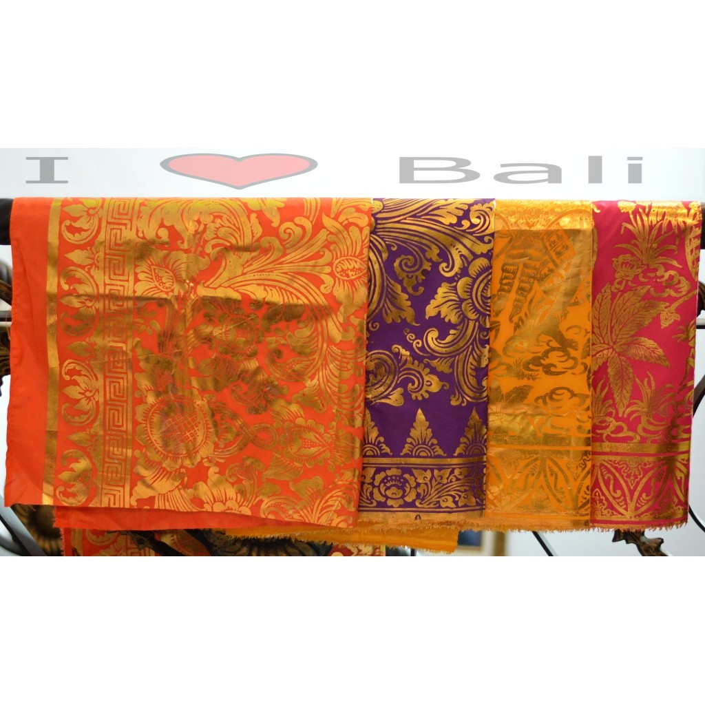 Jual Kain bali batik prada emas asli lembaran tari bawahan dekorasi ...