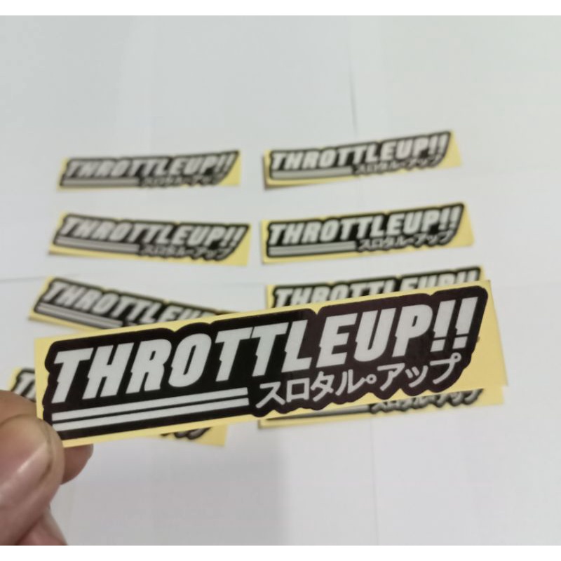 Jual Sticker stiker Motor Helm THROTTLEUP Cutting | Shopee Indonesia