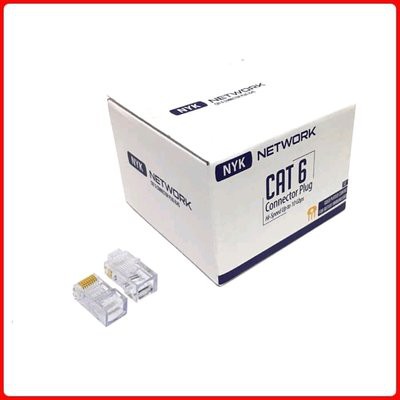 Jual Konektor RJ45 Cat6 NYK - Connector Rj45 Cat 6 Plastik Isi 50 ...